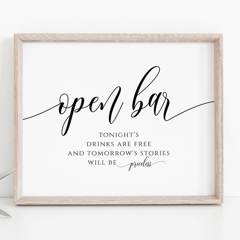 Wedding Bar Sign - Etsy