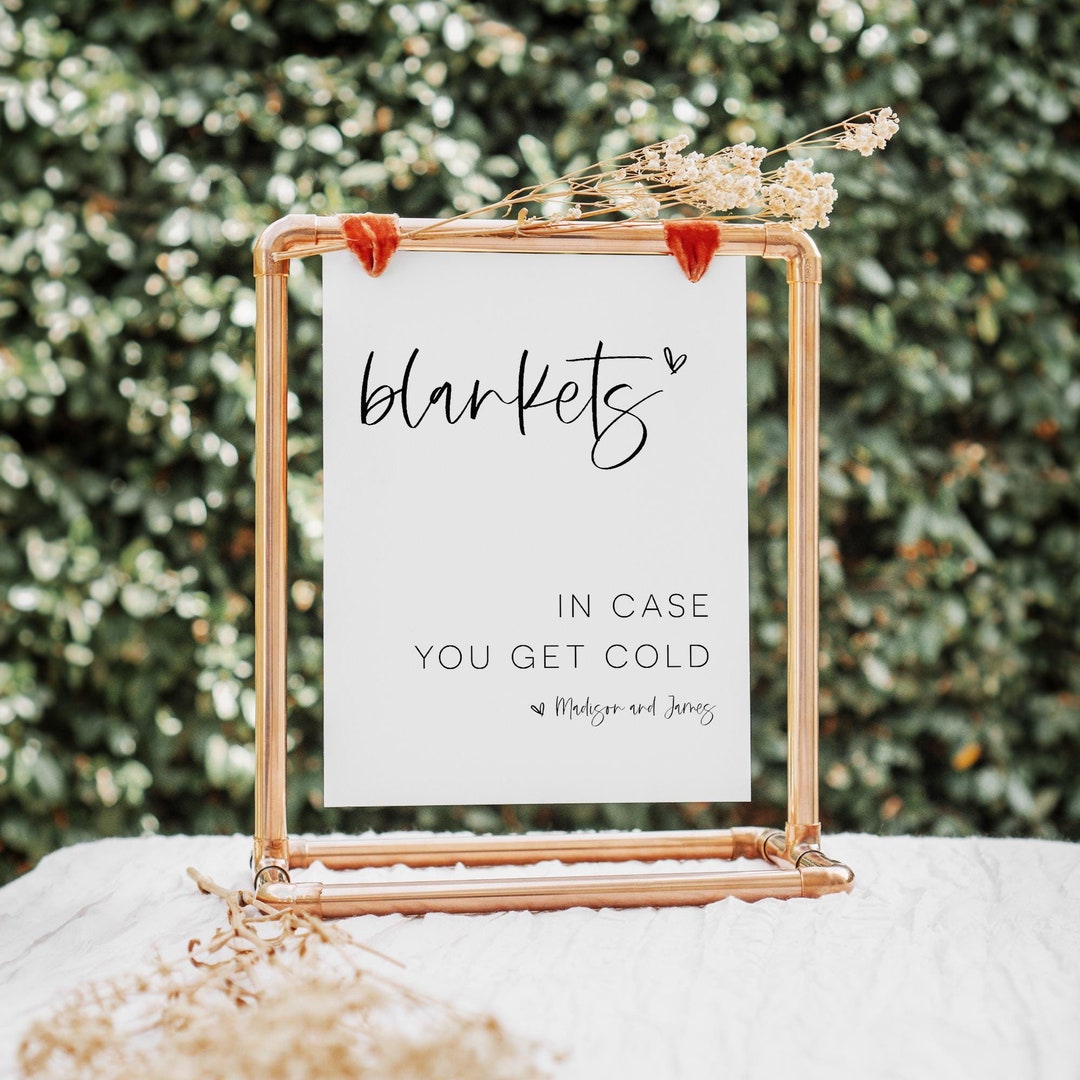 Wedding Blanket Sign, Wedding Blanket Favors, Blankets Wedding, Winter ...