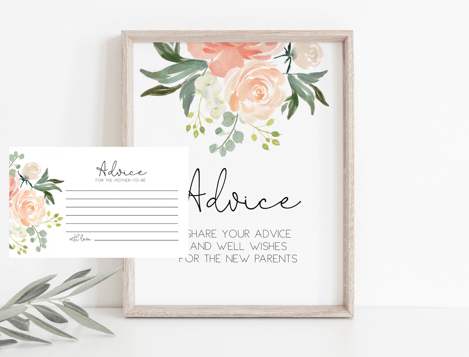 Baby Advice Sign and Cards Advice Card Template Baby Advice - Etsy