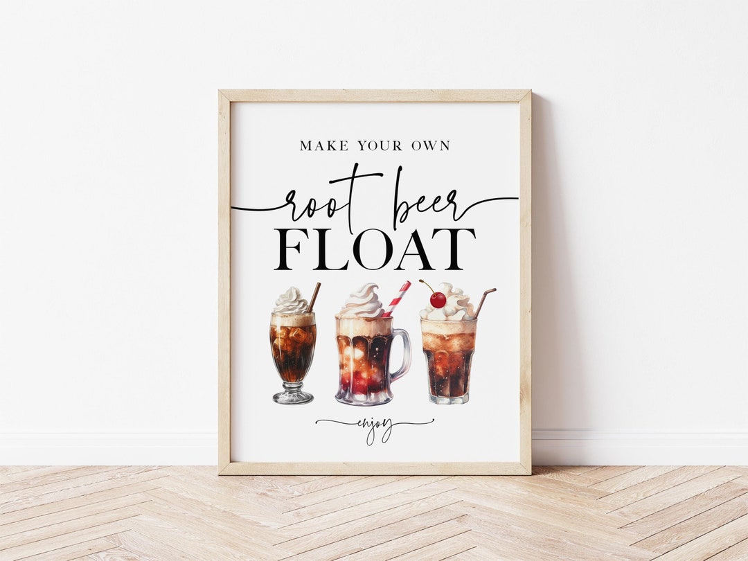 Root Beer Float Sign, Make Your Own Root Beer Sign, Bar Sign, Root Beer ...