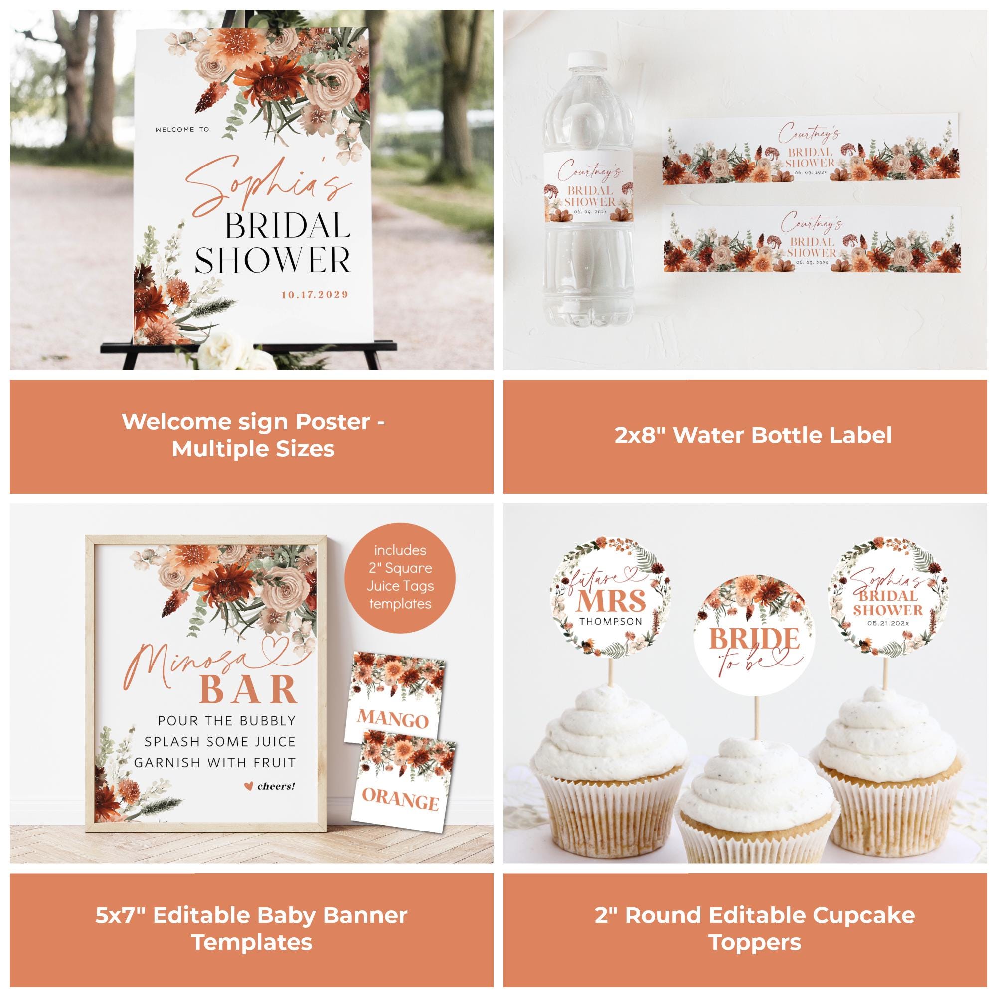 Fall Bridal Shower Invitation Bundle, Fall Bridal Shower Invitation ...