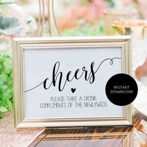Cheers Wedding Sign, Wedding Bar Sign, Cheers Ceremony Sign, Cheers ...