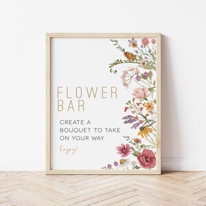 Wildflower Flower Bar Signs, Bouquet Bar Sign, Make a Bouquet Sign ...
