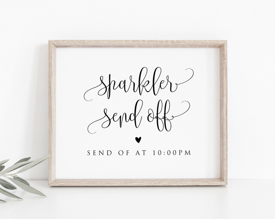 Sparkler Send off Template Sparklers Printable Sparklers | Etsy