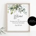 Welcome Sign Poster Greenery Shower Welcome Sign Printable - Etsy