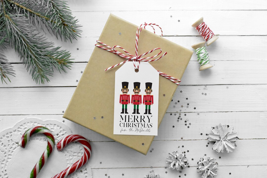 Nutcracker Christmas Gift Tag, Printable Christmas Tags, Christmas Gift ...