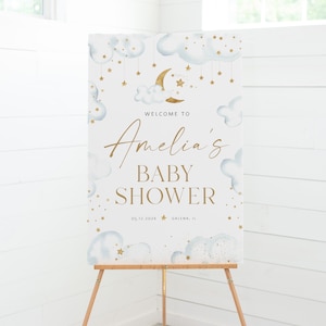 Twinkle Welcome Sign Poster, Moon Baby Shower Welcome Sign, Welcome ...