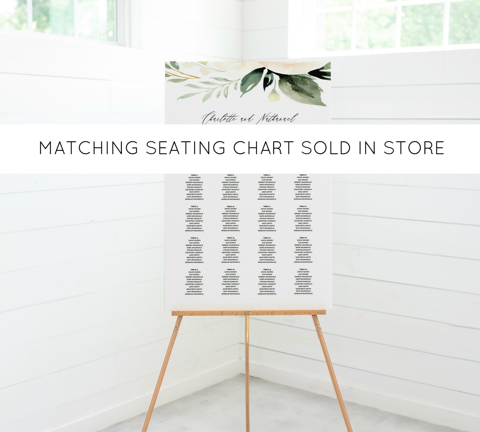 Blush Greenery Menu Card Template Green Leaf Menu Printable | Etsy