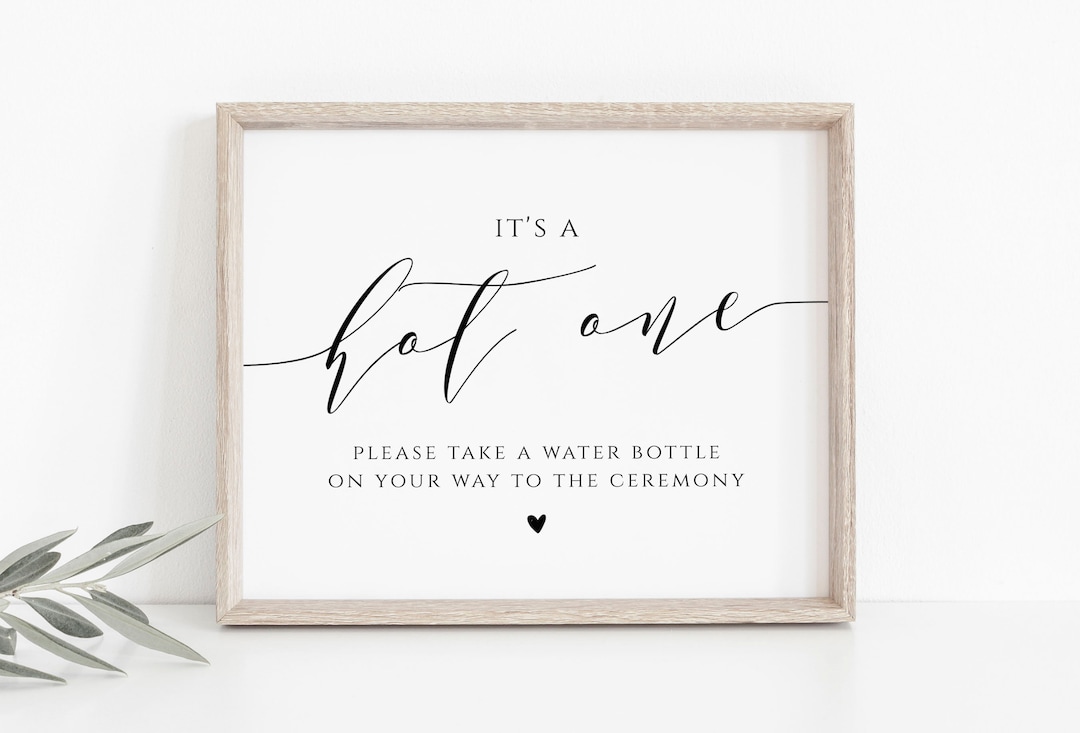 Wedding Water Sign, Ceremony Water Sign, Water Bottle Sign, Outdoor ...