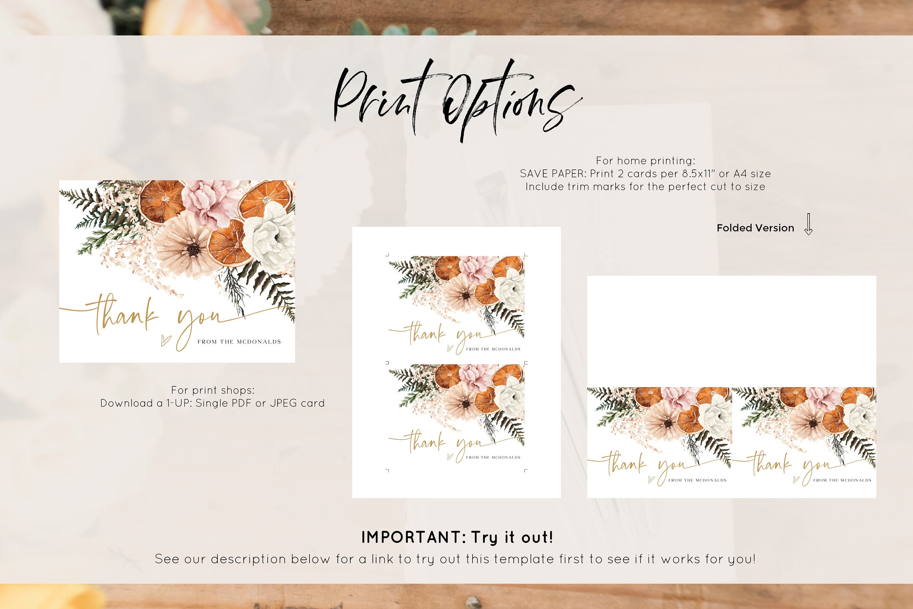 Christmas Thank You Card Template Thank You Card Printable - Etsy