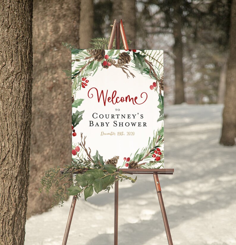 Christmas Welcome Sign Welcome Poster Printable Welcome - Etsy