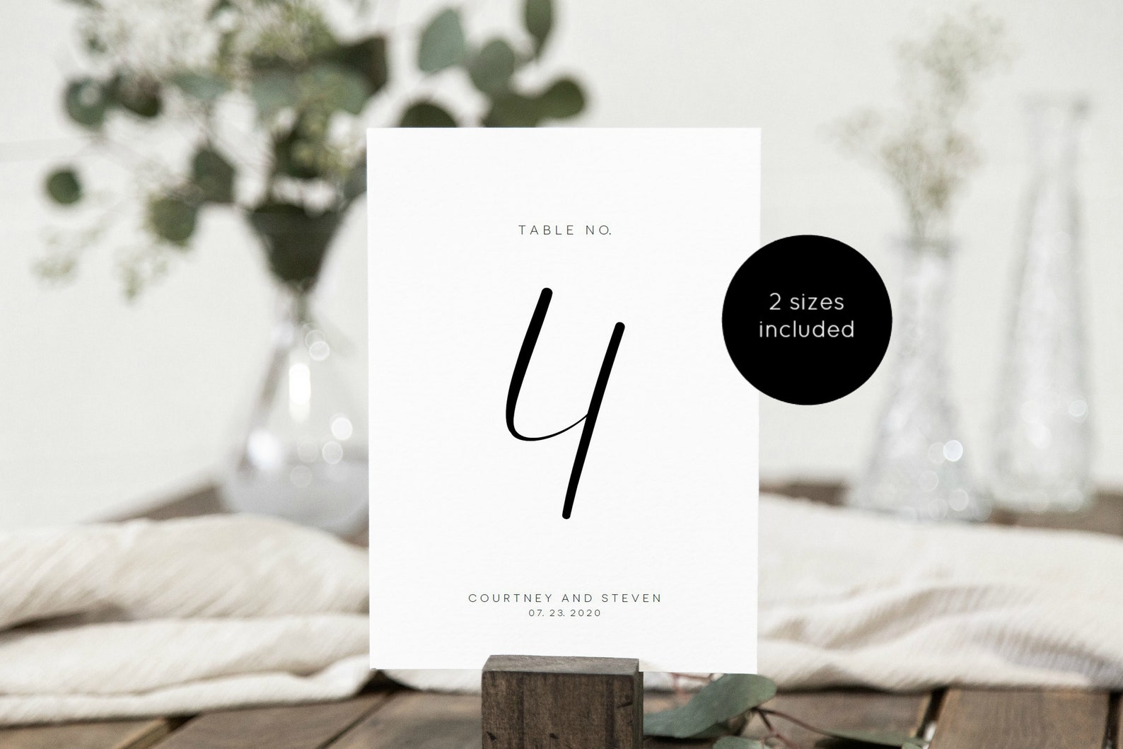 Printable Table Numbers Modern Table Numbers 5x7 4x6 | Etsy