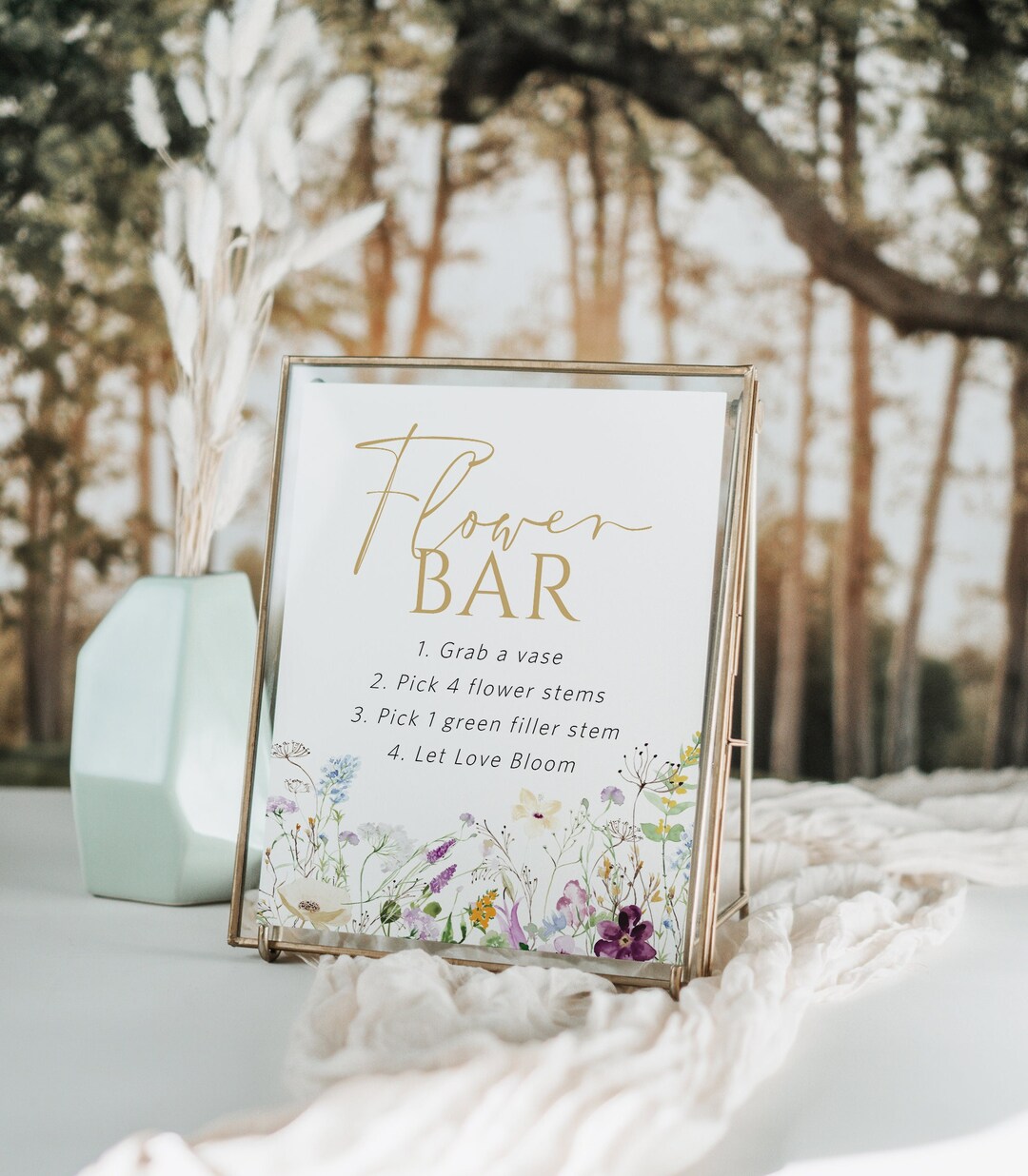 Wildflower Flower Bar Sign, Bouquet Bar Sign, Make a Bouquet Sign ...