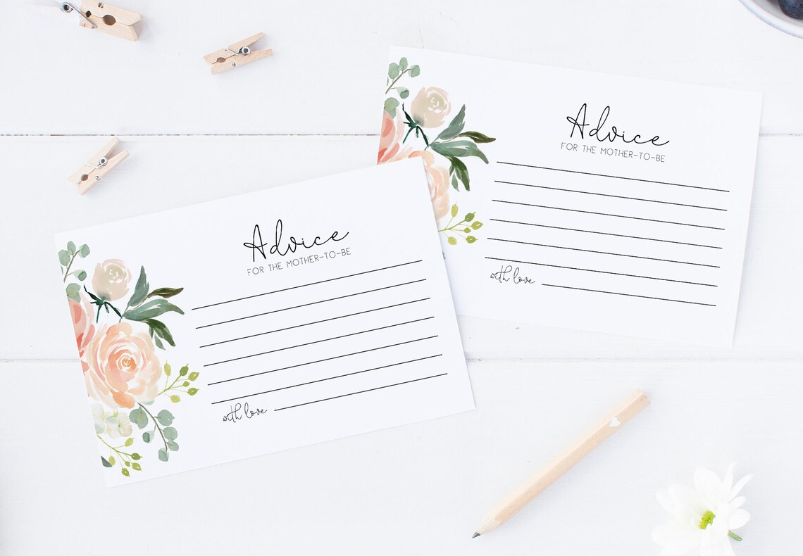 Baby Advice Sign and Cards Advice Card Template Baby Advice - Etsy