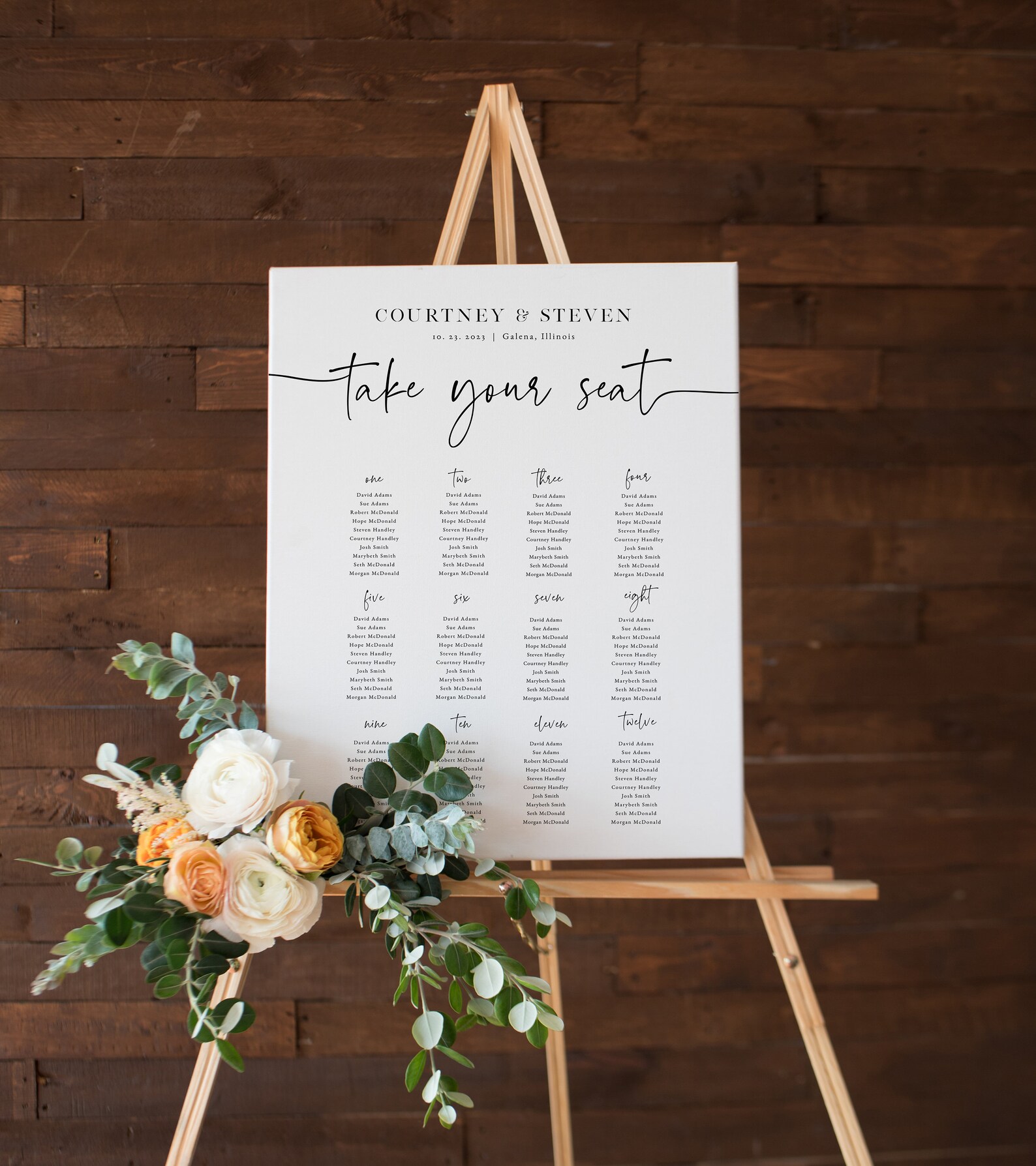 Seating Chart Poster Modern Wedding Seating Poster Find Your - Etsy