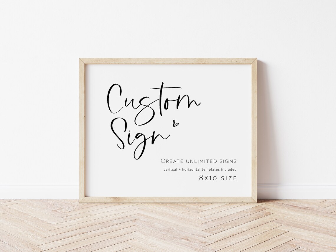 Editable Custom Wedding Sign Template Modern Wedding Sign - Etsy