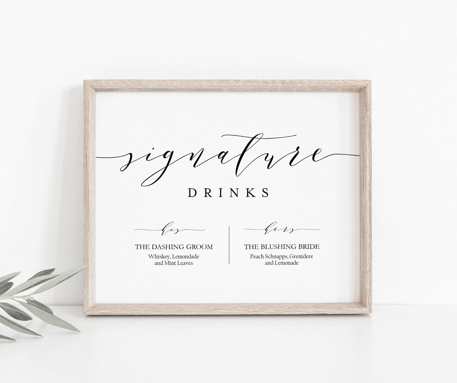 Signature Drinks Sign Printable Signature Drinks Sign Drinks - Etsy