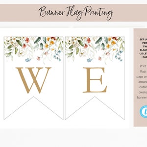 Wildflower Baby Shower Banner, Floral Bridal Shower Decorations ...