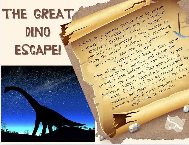 Ultimate Dinosaur Escape Room Kit - Fun and Educational Adventure for ...