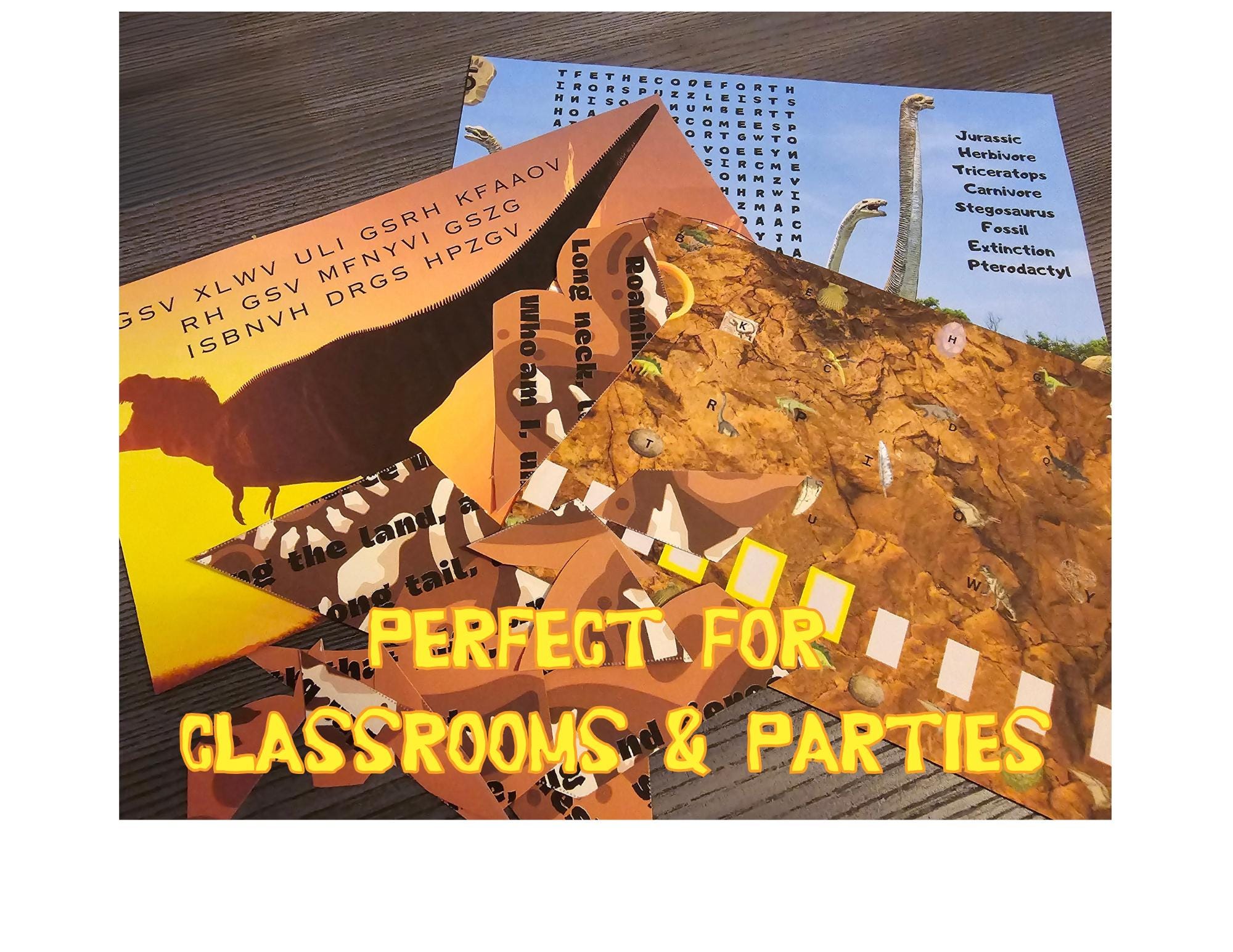 Dinosaur Escape Room Kit Printable | Classroom & Party Escape Room Game ...