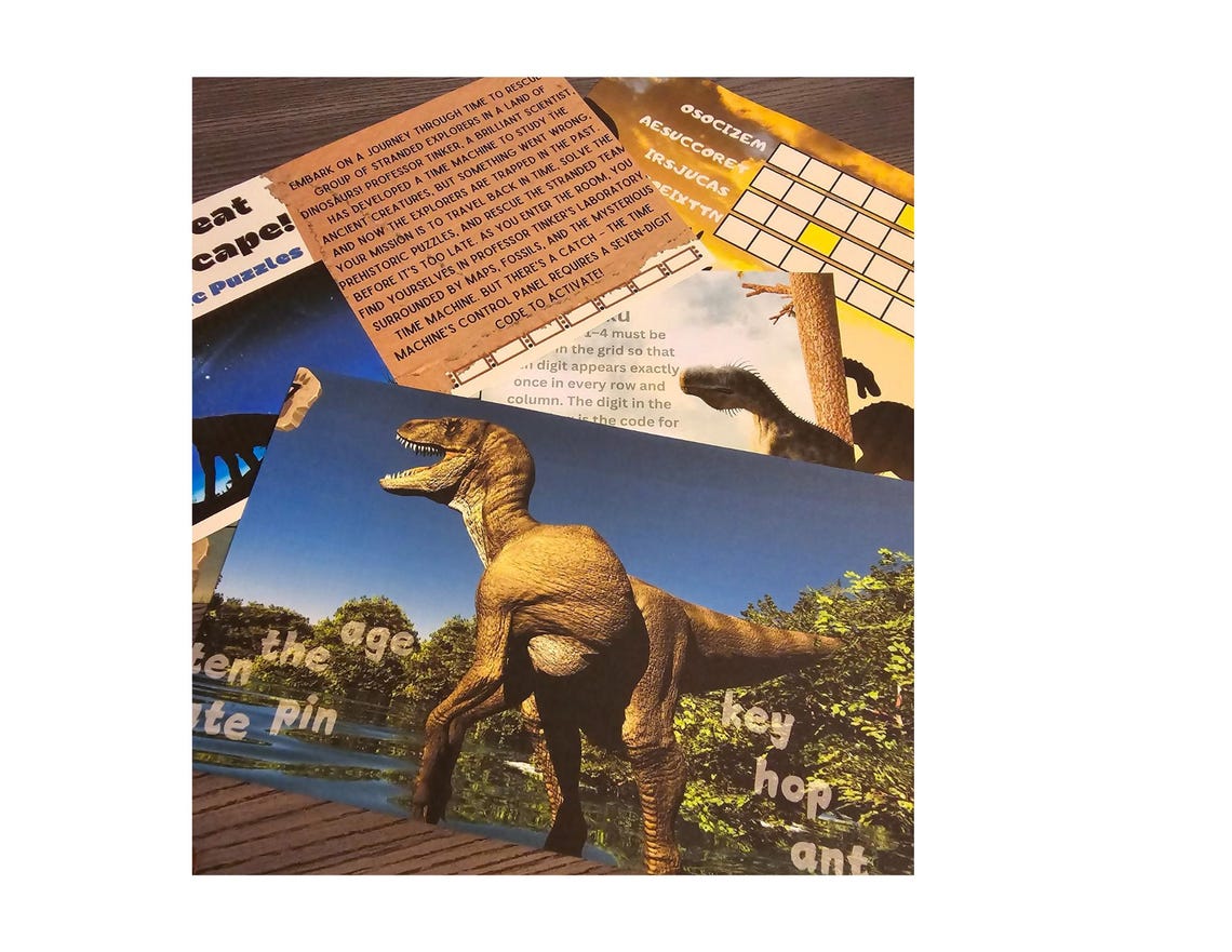 Ultimate Dinosaur Escape Room Kit - Fun and Educational Adventure for ...