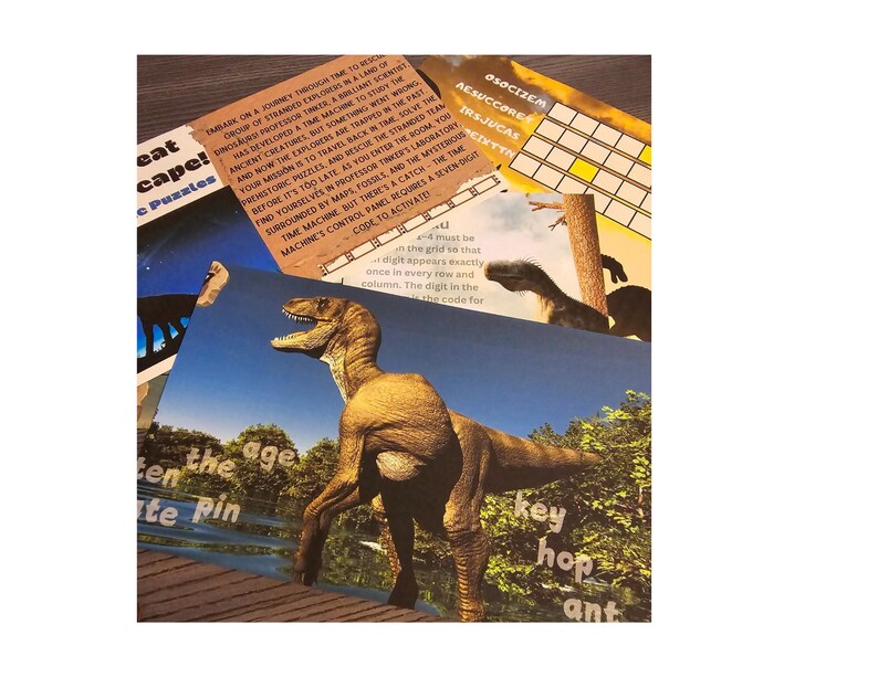 Dinosaur Escape Room Kit – Printable Adventure, Kids' Educational Game ...