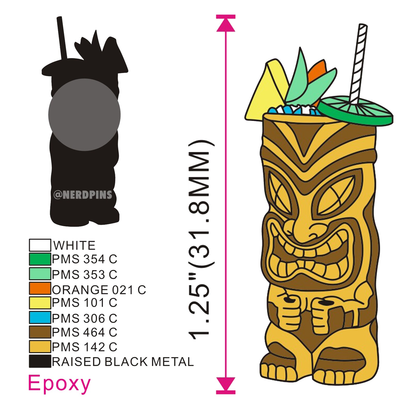 Tiki Drink Pin - Etsy