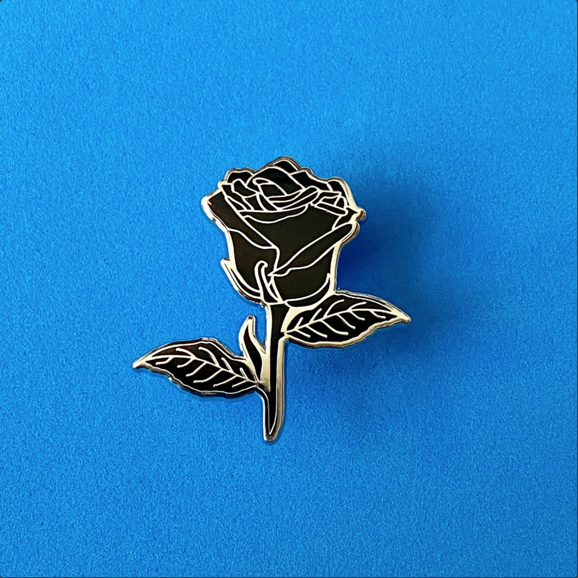 Black Rose Pin | Etsy