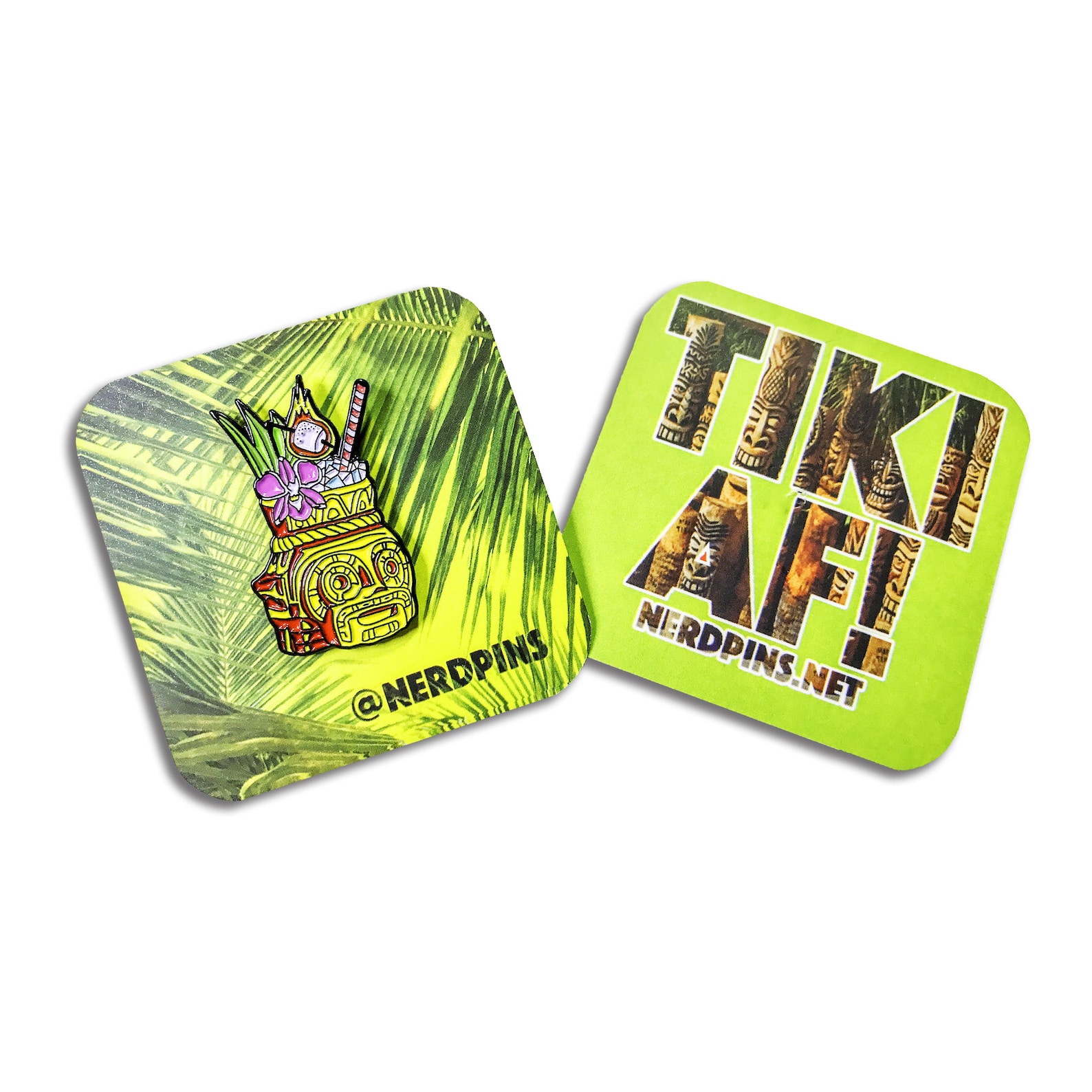 Flaming Tiki Drink Pin - Etsy