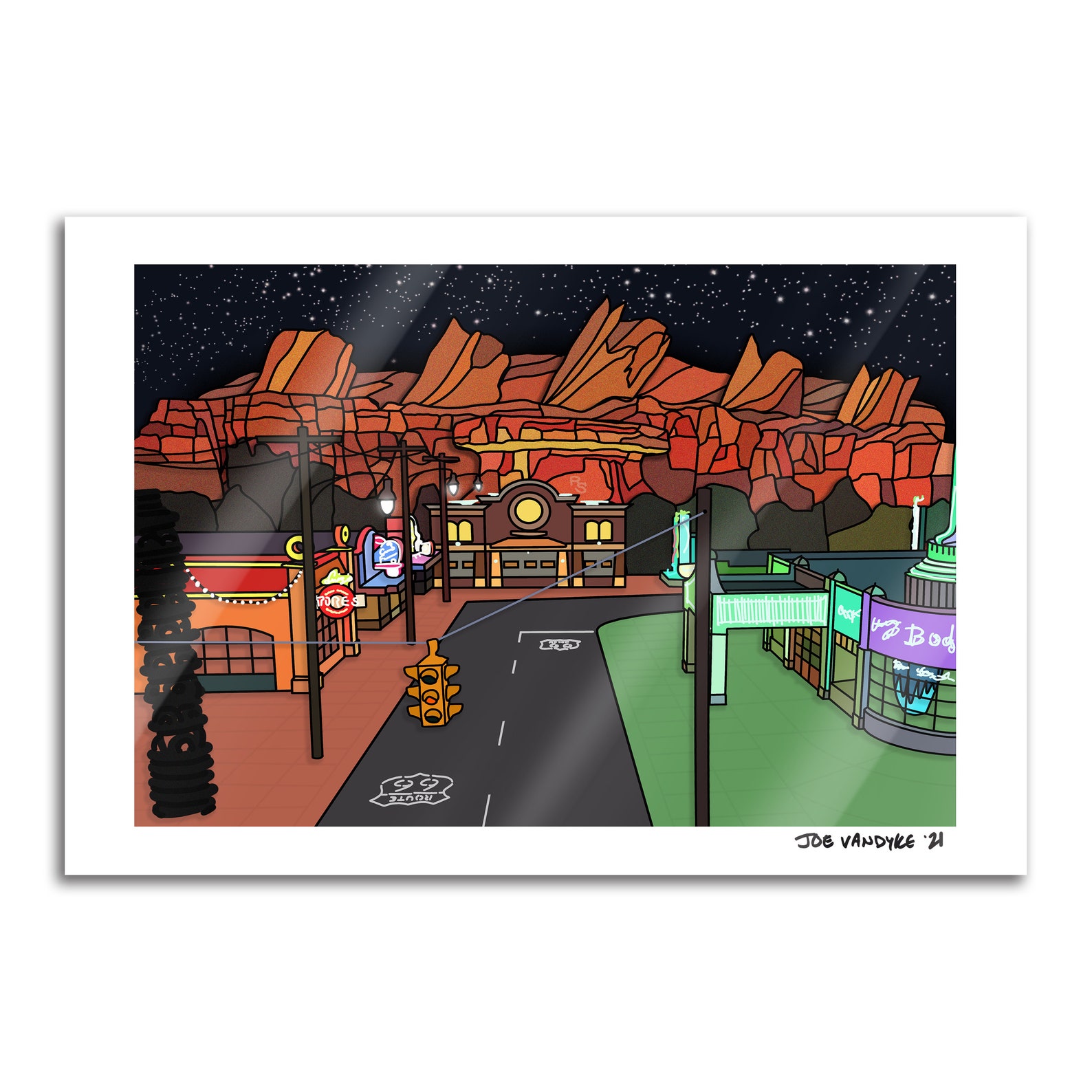Radiator Springs 13x19 Print - Etsy