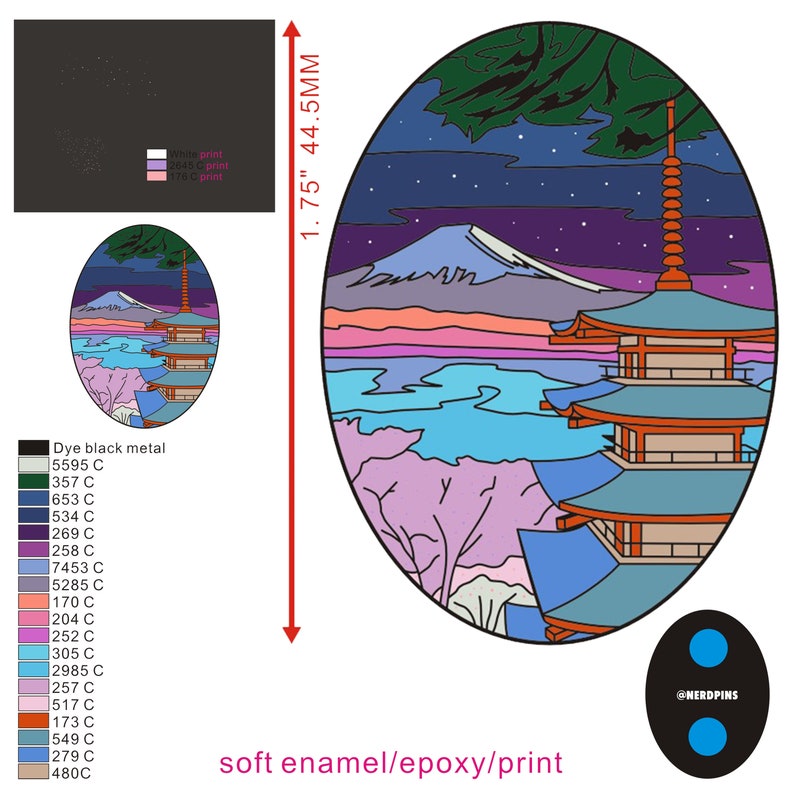 Mount Fuji Pin - Etsy