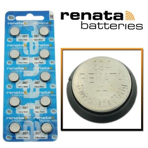 387 Renata Watch Battery Swiss Made 0% Mercury Official Distributor - Etsy