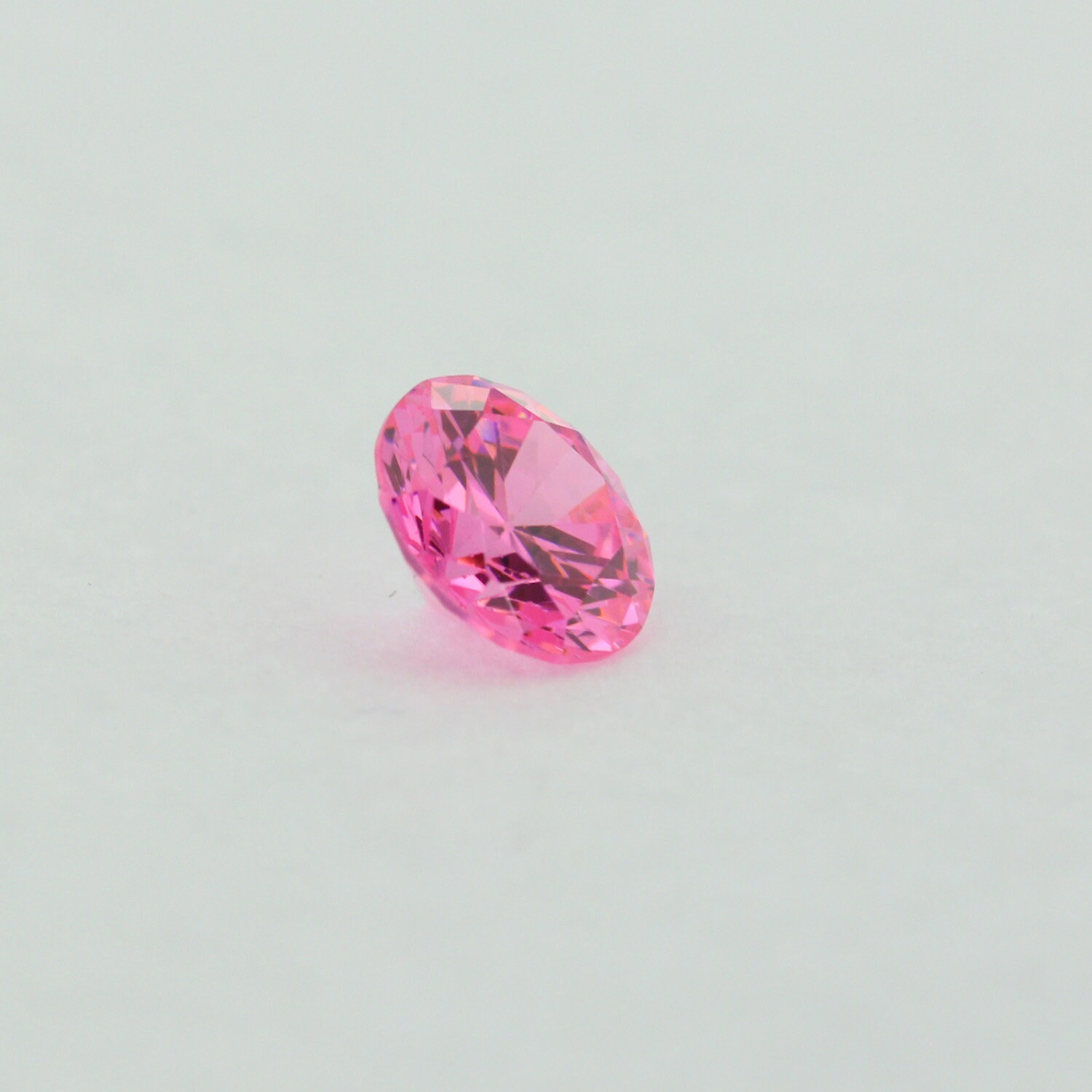 Loose Round Cut Shape Pink Sapphire CZ Stone Single Cubic - Etsy