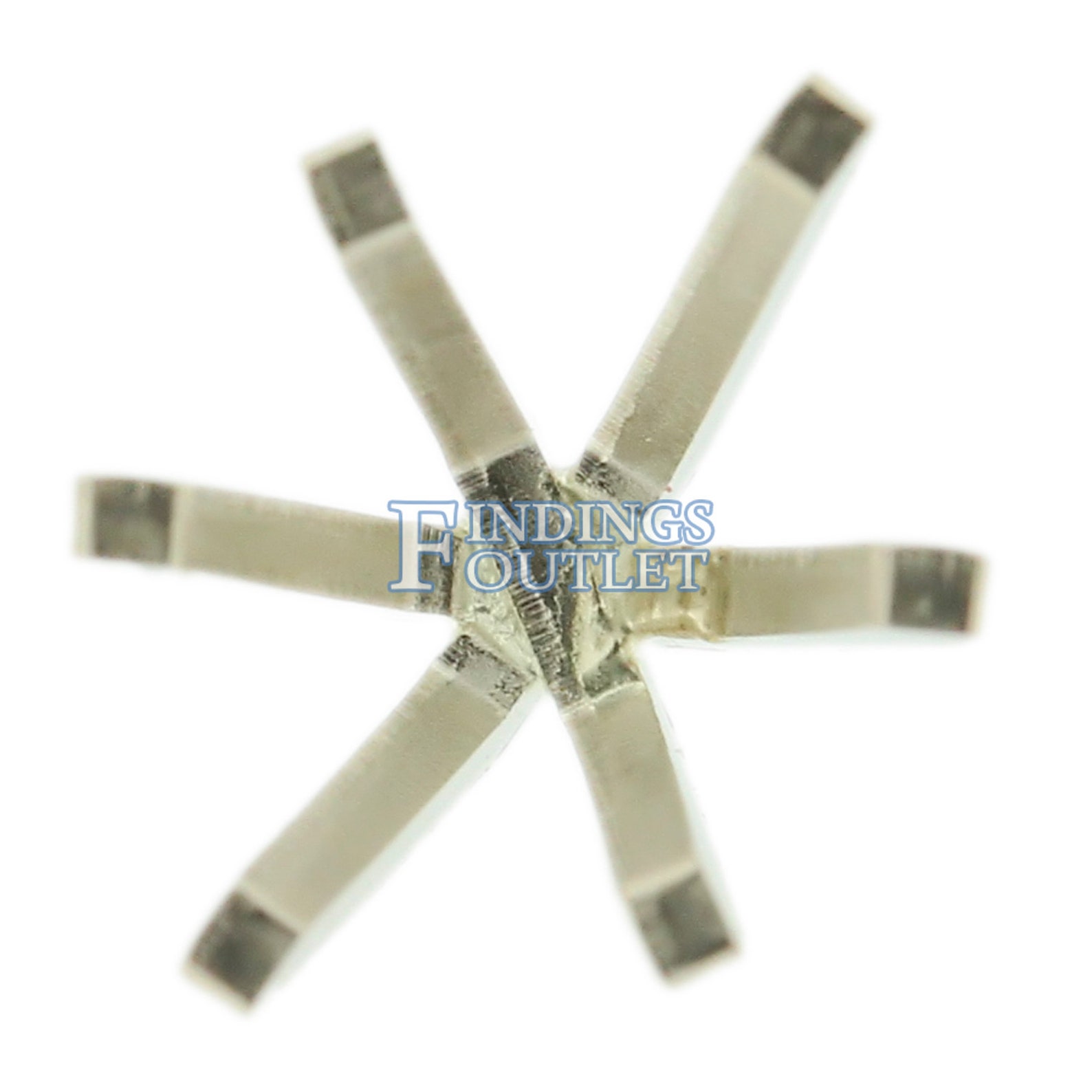 14K White Gold Oval 6 Prong Peg Head Setting Standard Style | Etsy