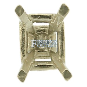 14K White Gold Emerald 4 Prong Peg Head Setting Standard Style for ...