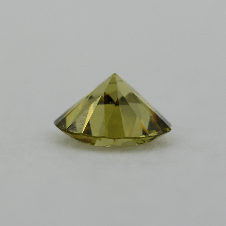 Loose Round Cut Peridot CZ Stone Single Cubic Zirconia August - Etsy