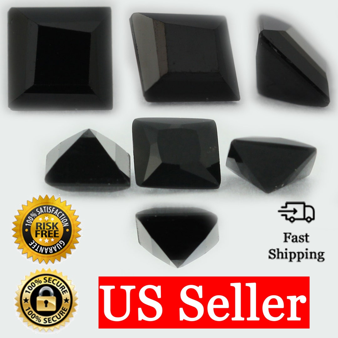 Loose Princess Cut Black Onyx CZ Stone Single Cubic Zirconia - Etsy