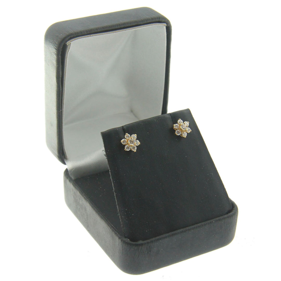 Black Faux Leather Stud Earring Box Display Jewelry Gift Box - Etsy