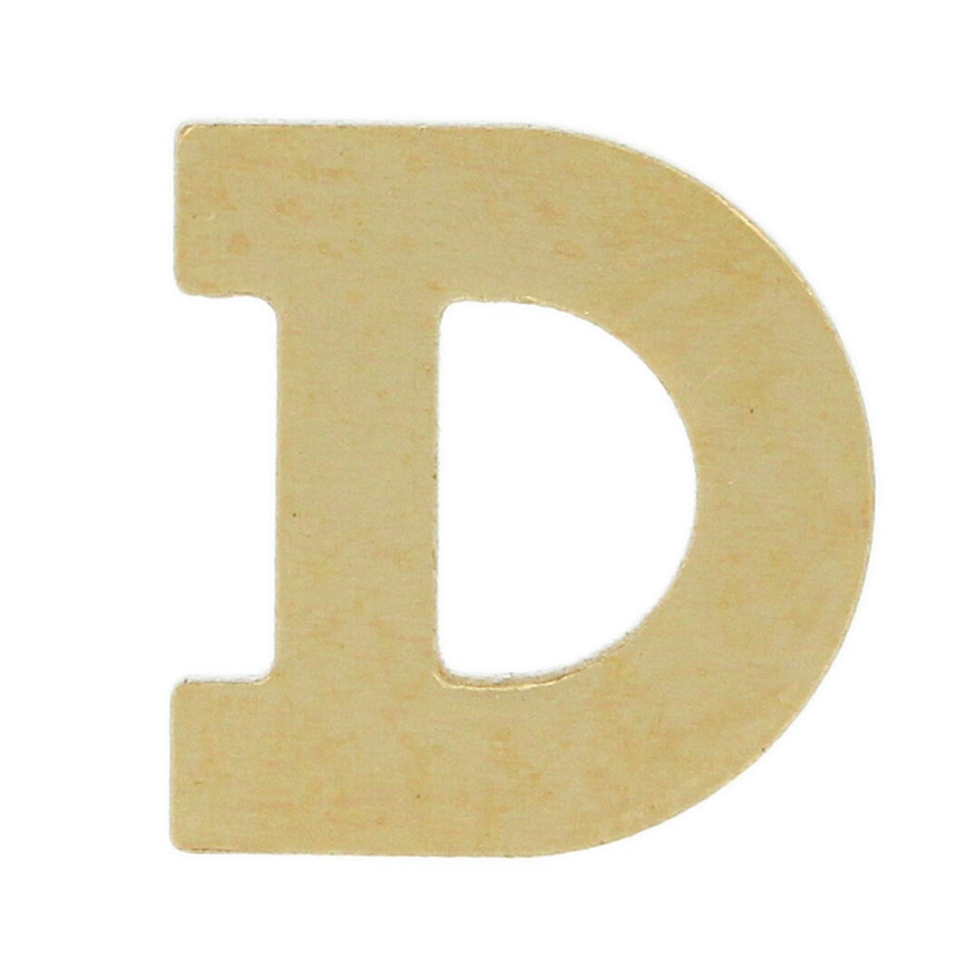 14k Yellow Gold d Block Initial Letter Nameplate Personalized Jewelry ...