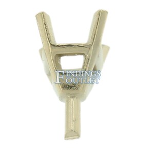 14K White Gold Emerald 4 Prong Peg Head Setting Standard Style for ...