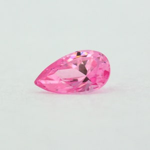 Loose Pear Shape Cut Pink Sapphire CZ Stone Single Cubic Zirconia ...