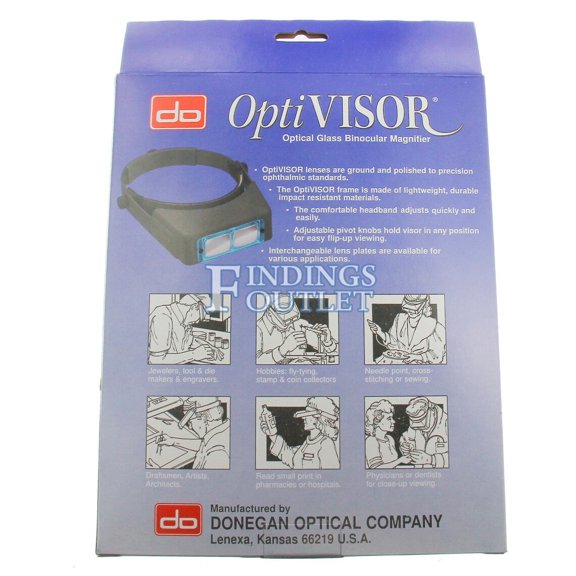 Genuine 7 OptiVISOR 2.75x Optical Glass Magnifier Binocular | Etsy