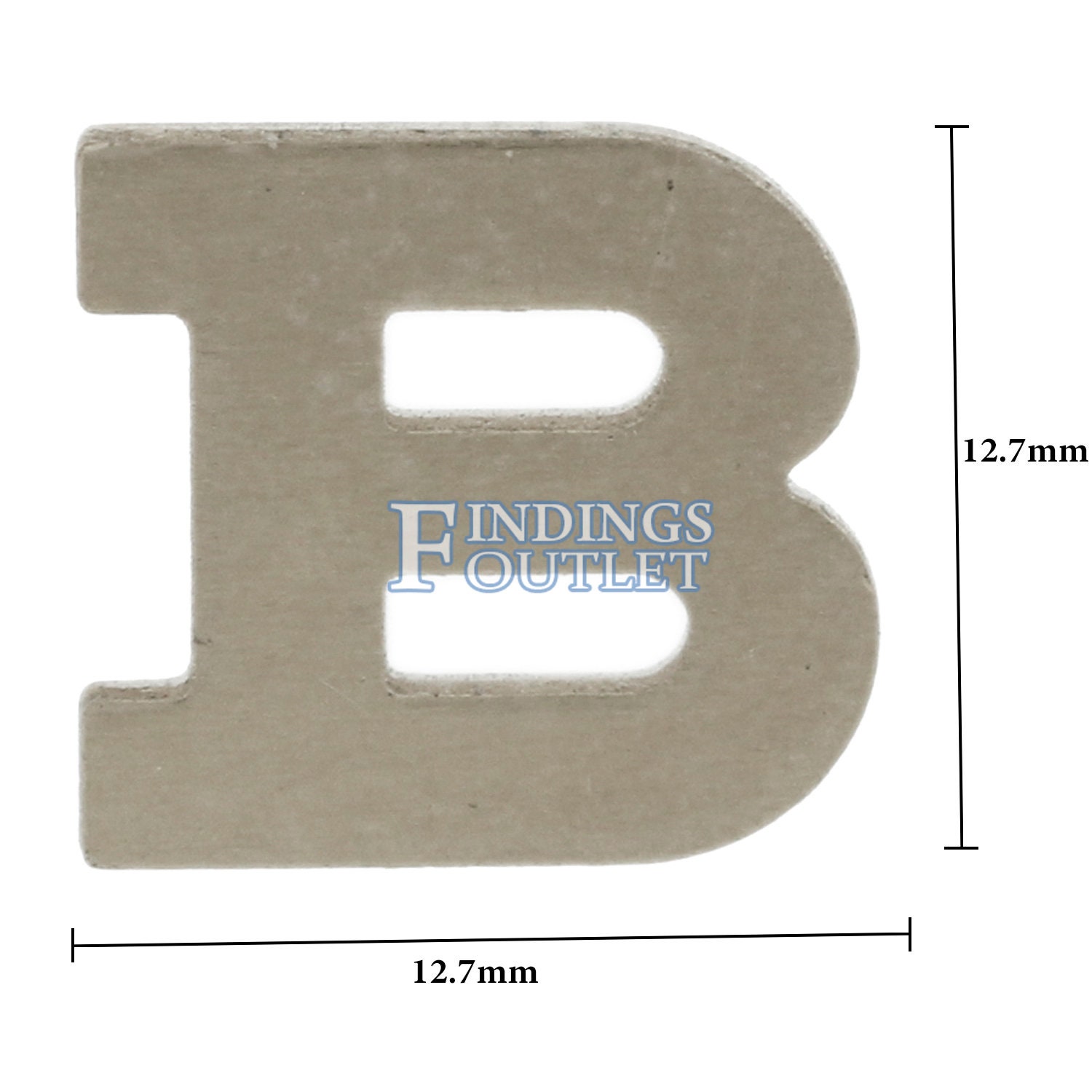 14k White Gold b Block Initial Letter Nameplate - Etsy