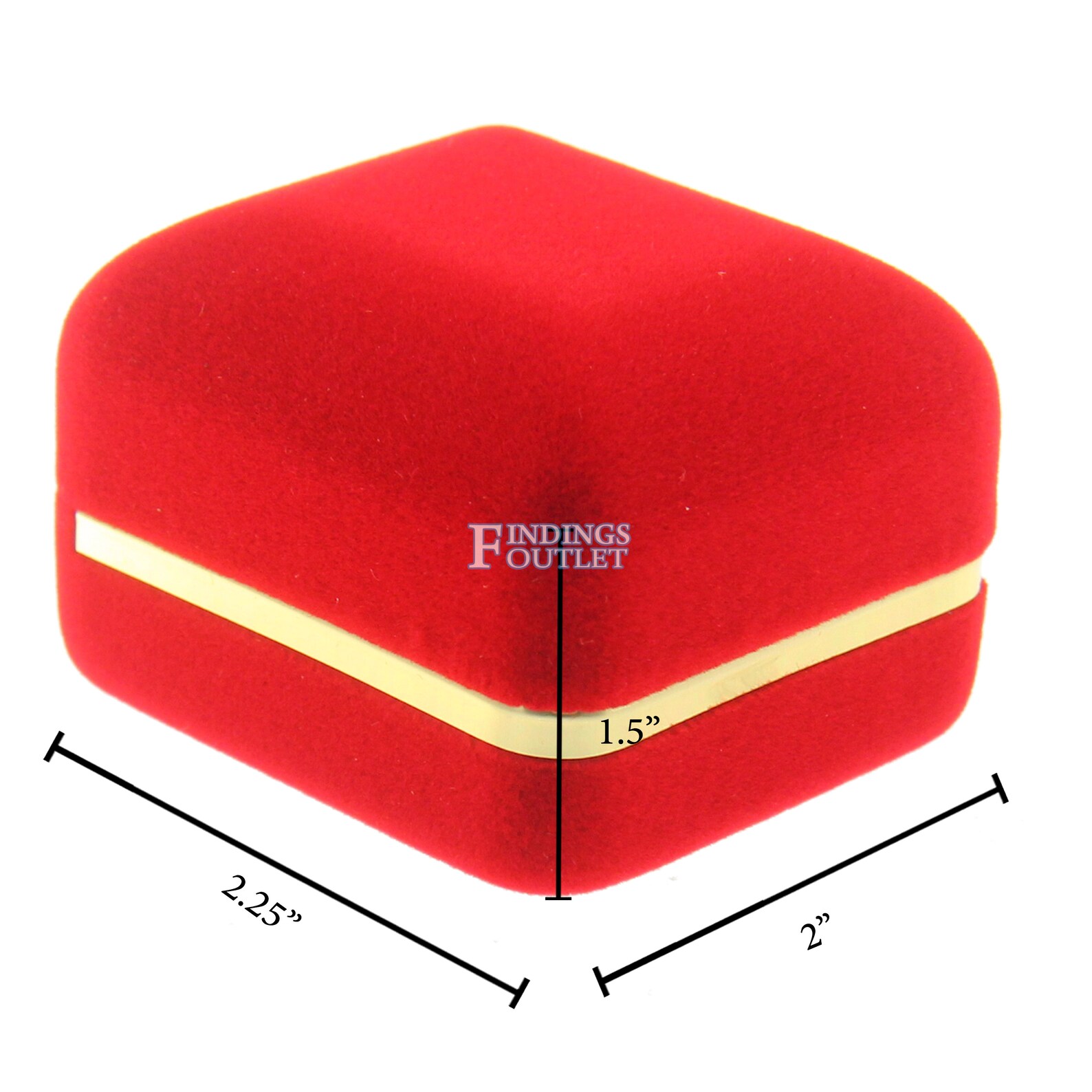 Red Velvet Stud Earring Box Display Jewelry Gift Boxes Gold - Etsy