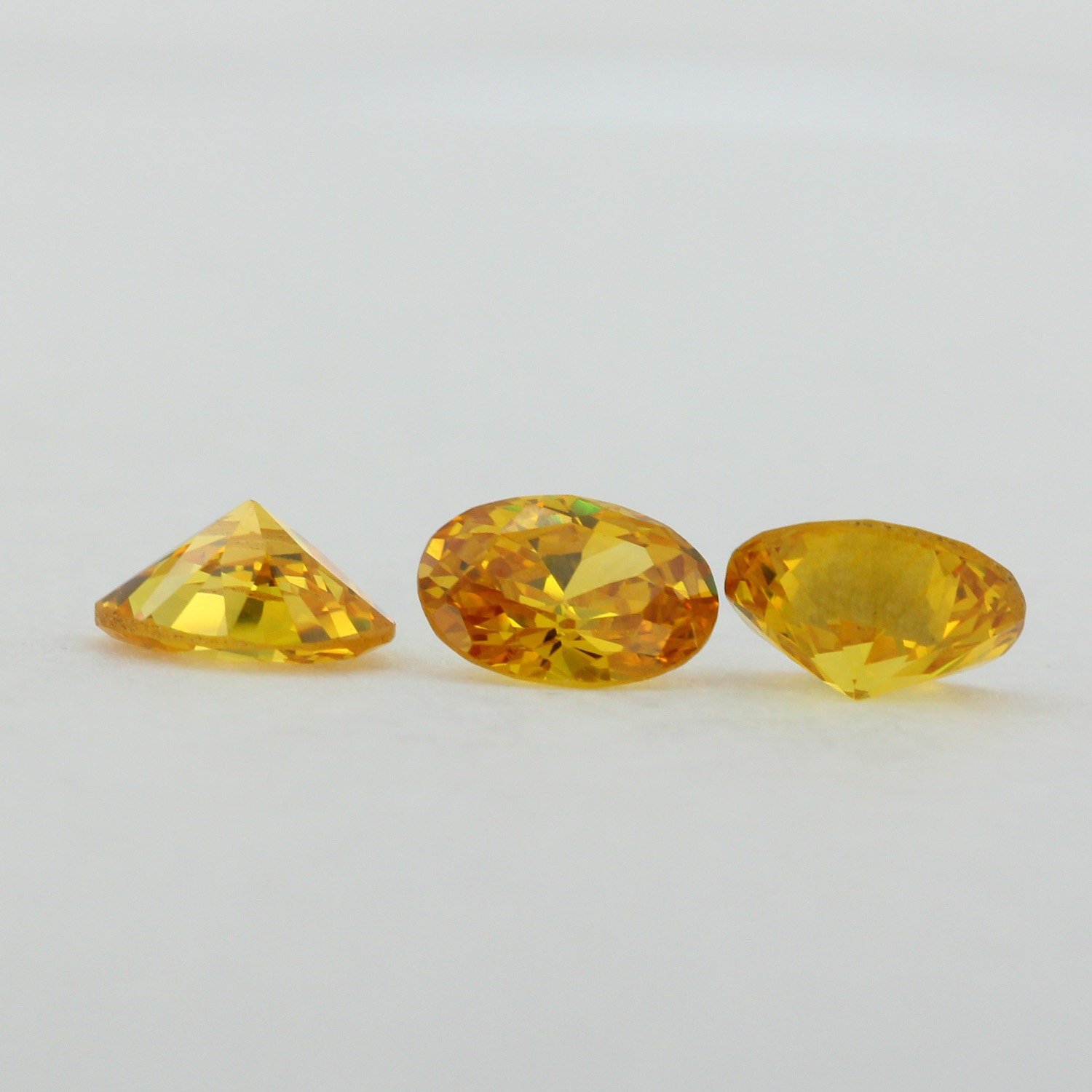 Loose Oval Cut Citrine CZ Stone Single Yellow Cubic Zirconia - Etsy