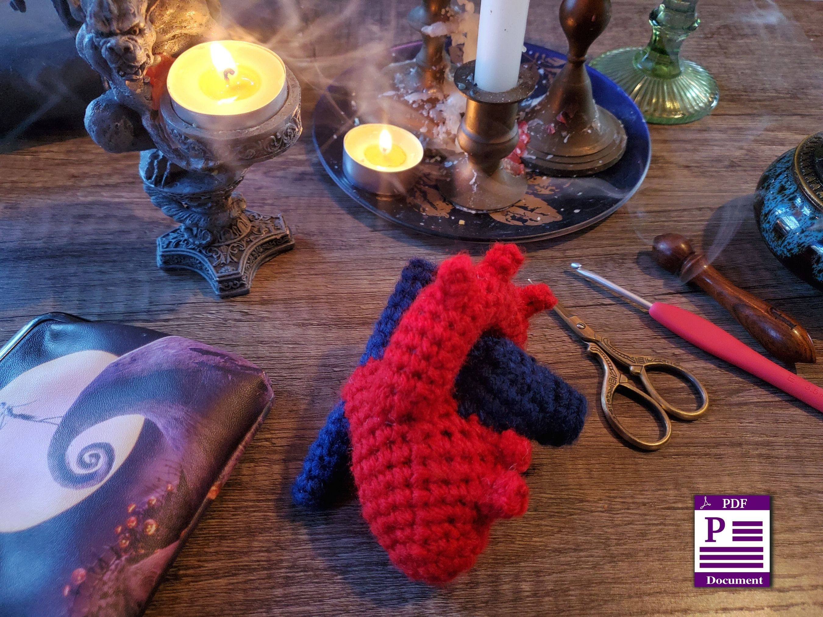 Realistic Heart Crochet Pattern - Pattern Only - Witch Aesthetic - Dark ...