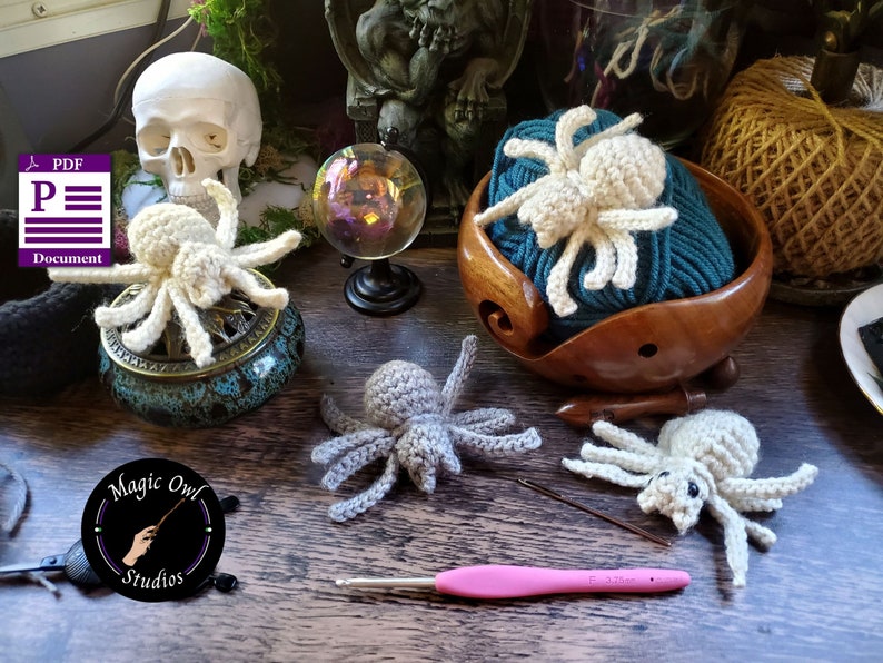 The Easy Spooky Crochet Spider Pattern Only - Witch Aesthetic ...
