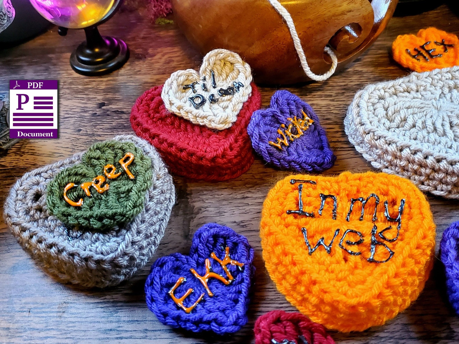 Valoween Conversation Heart Box Crochet Pattern Conversation Heart ...