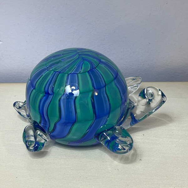 Glass Turtle Figurine - Etsy