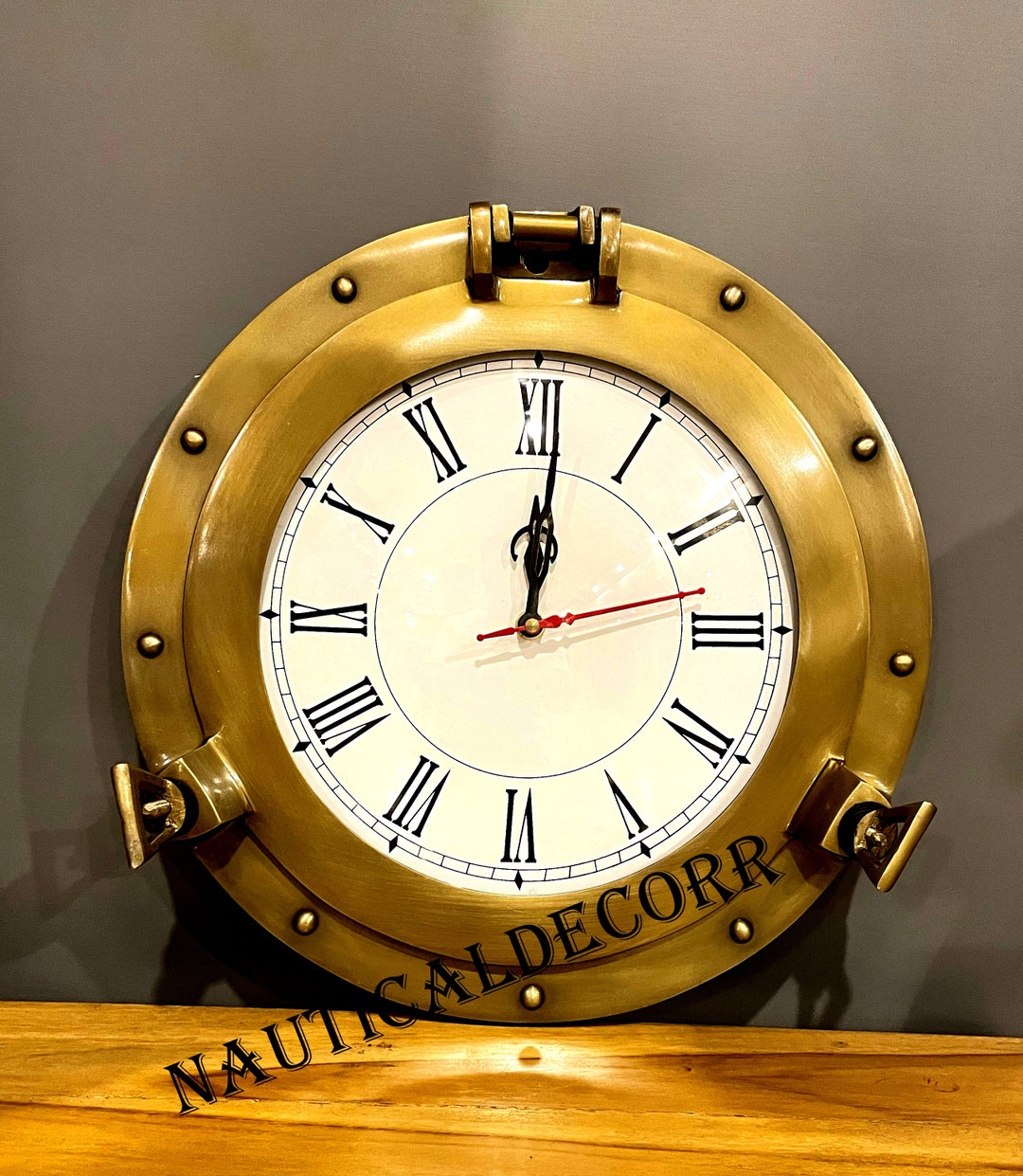 Marine Antique Clock Nautical Porthole Clock Aluminum Ship Cabin ...